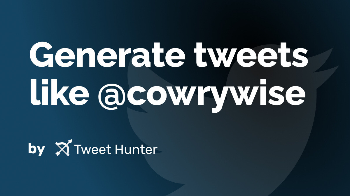 Generate Tweets like @cowrywise with AI