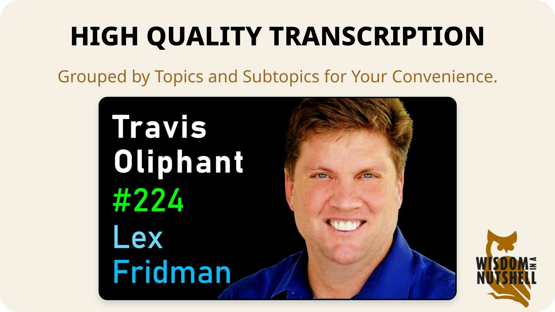 Travis Oliphant Numpy Scipy Anaconda Python And Scientific Programming Lex Fridman Podcast