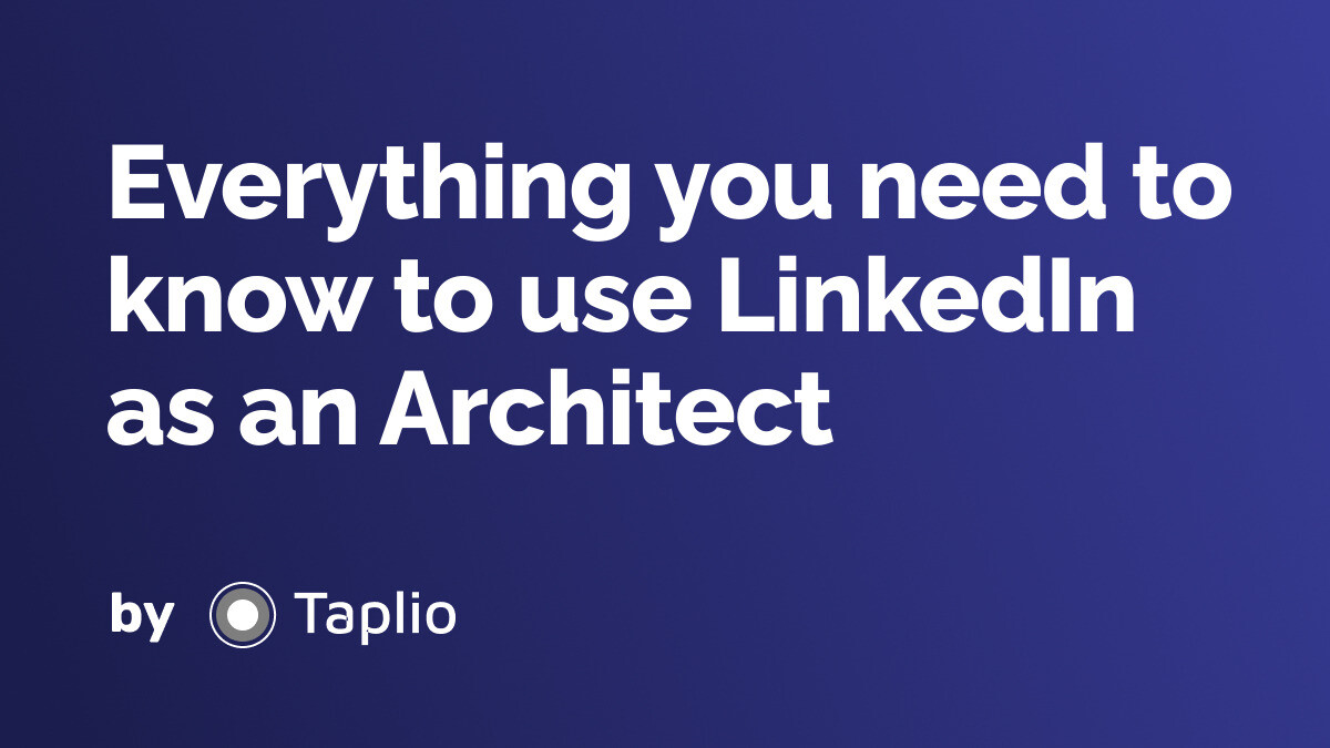 How to use Linkedin as an Architect