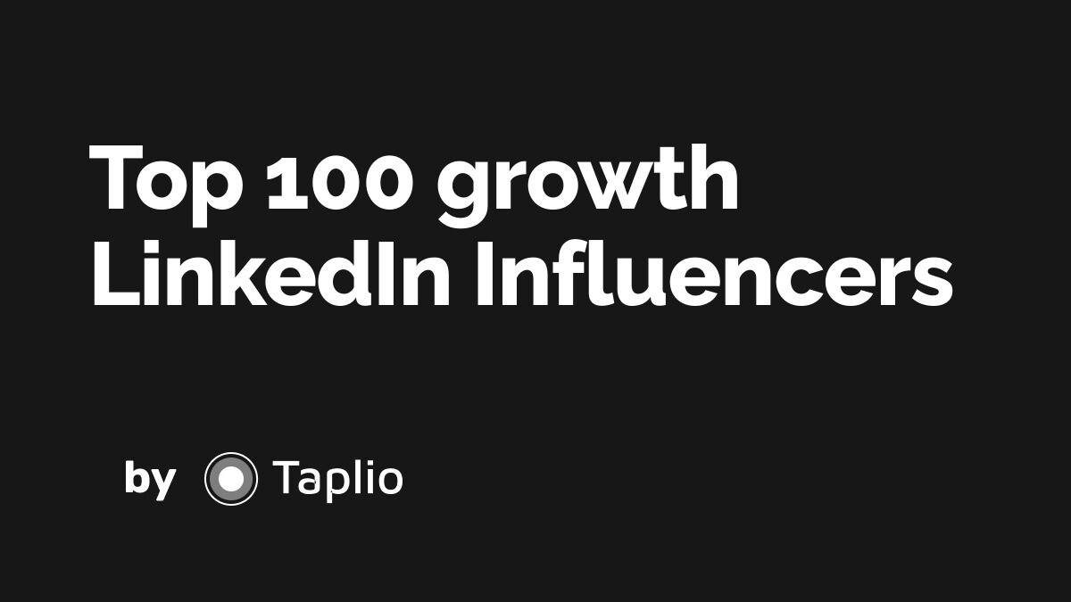 The 100 Best Linkedin Influencers about growth