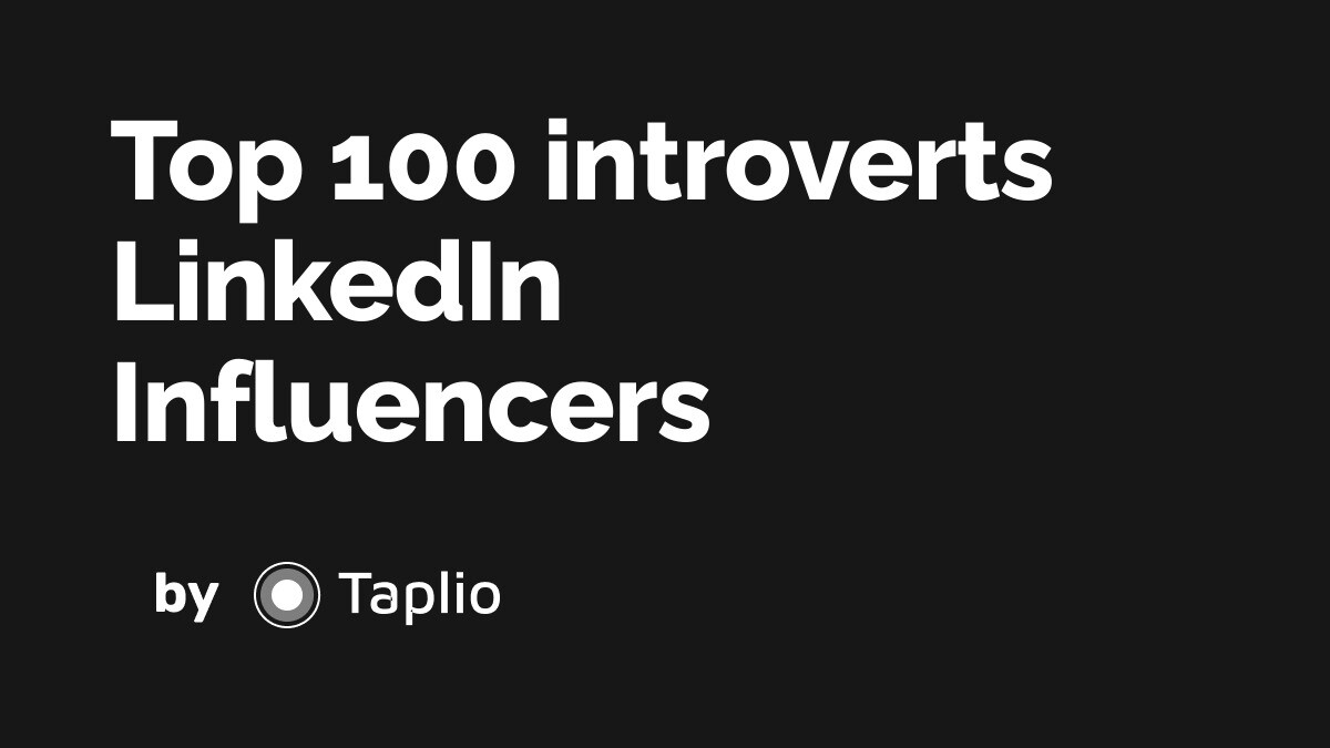 The 100 Best Linkedin Influencers about introverts