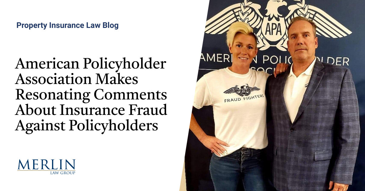American Policyholder Association Makes Resonating Comments About ...