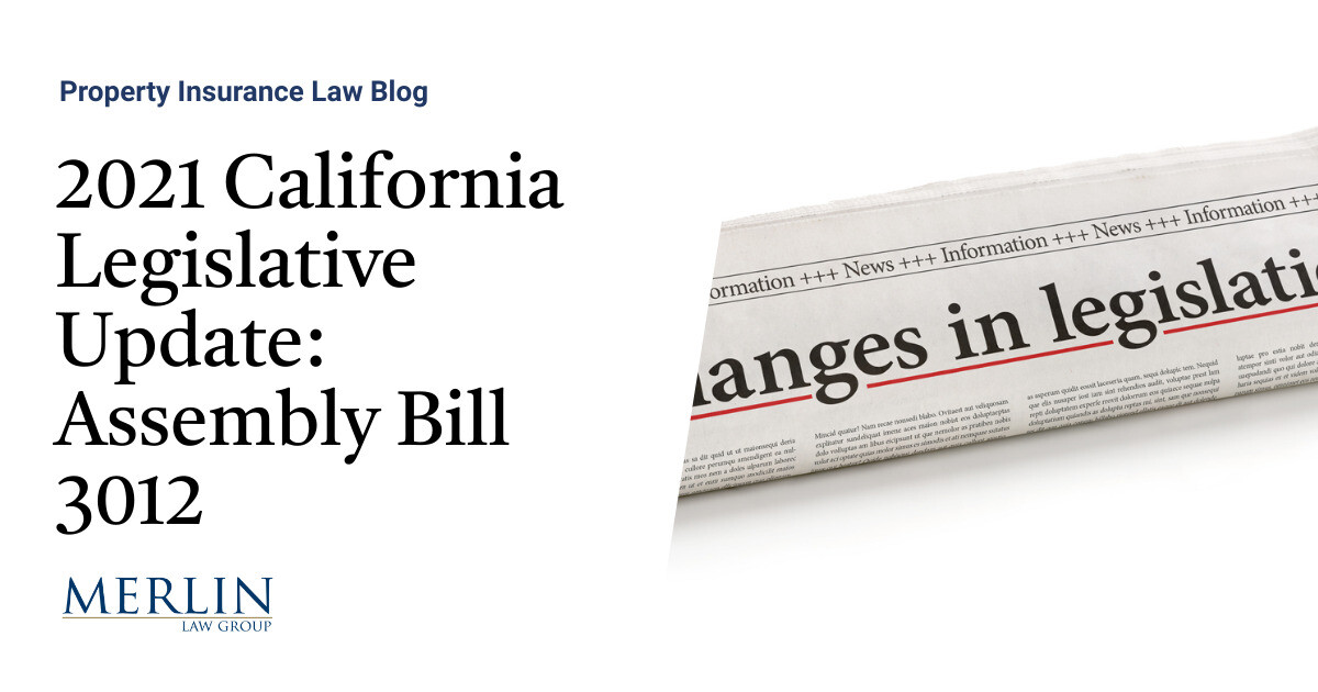 2021 California Legislative Update: Assembly Bill 3012 | Property ...