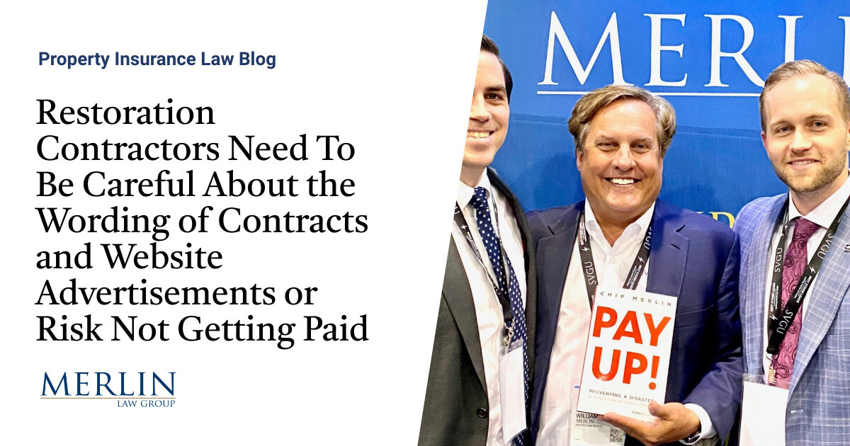 Restoration Contractors Need To Be Careful About the Wording of ...