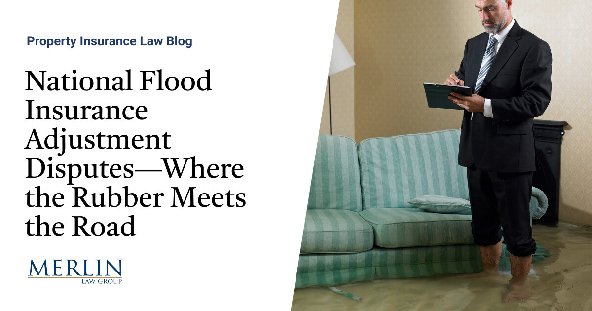 National Flood Insurance Adjustment Disputes—Where the Rubber Meets the ...