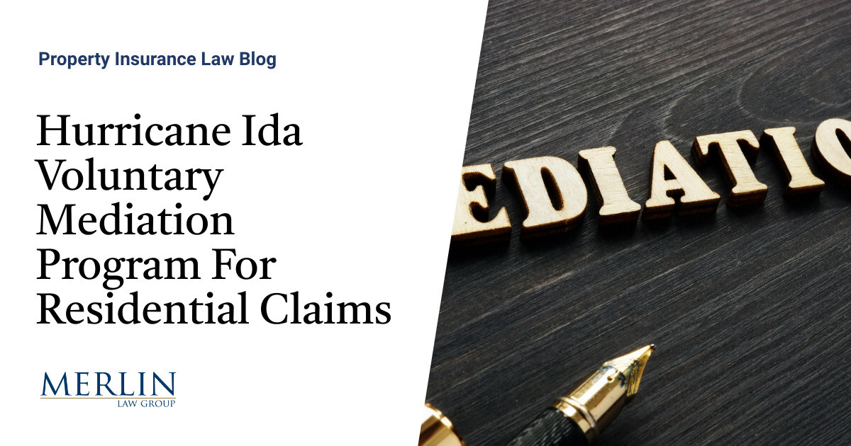 Hurricane Ida Voluntary Mediation Program For Residential Claims ...