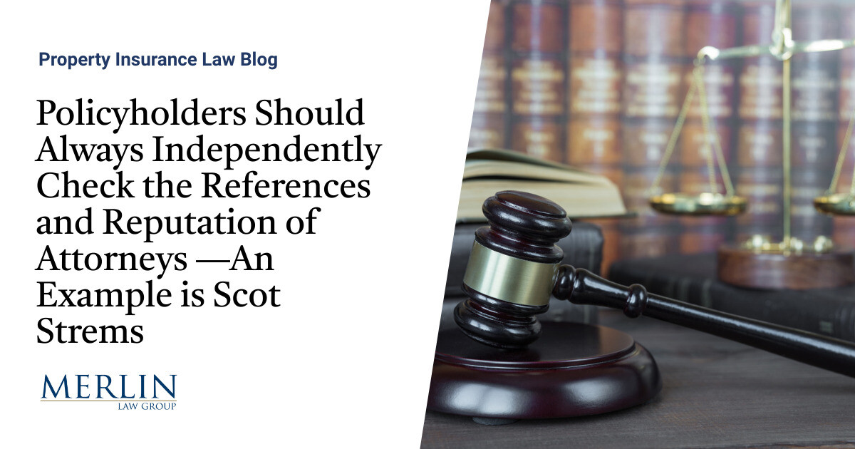 Policyholders Should Always Independently Check the References and ...