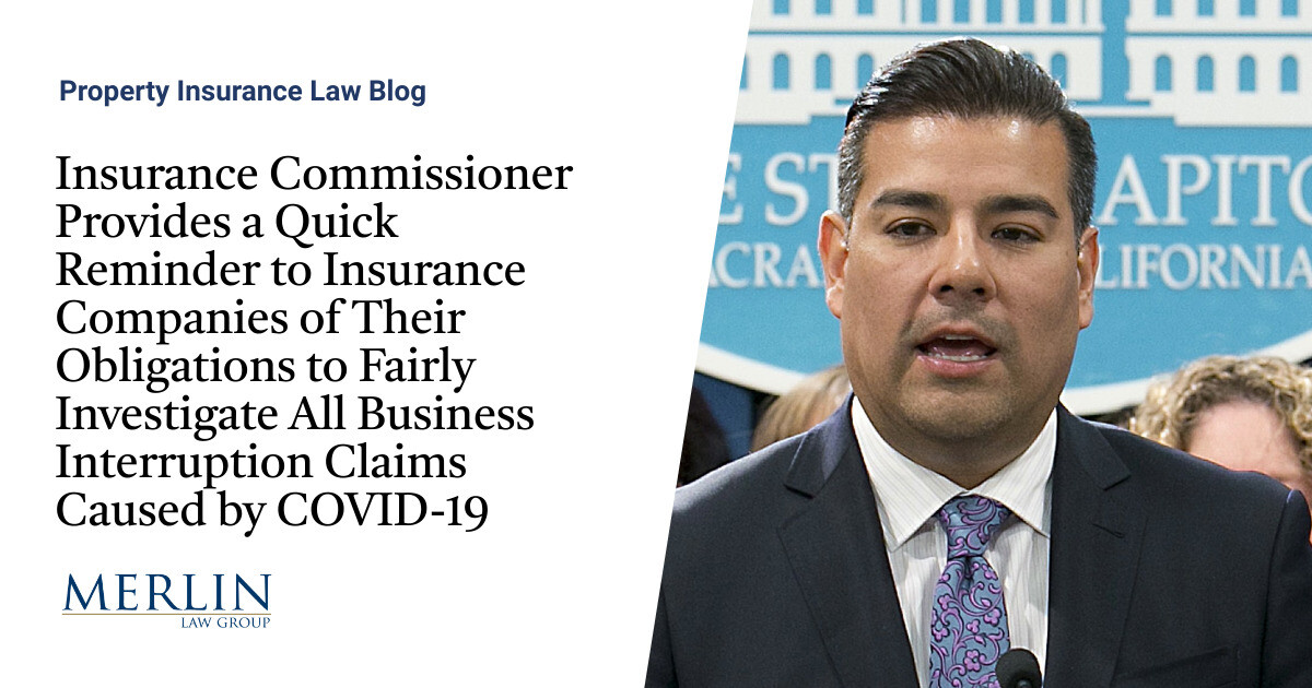 Insurance Commissioner Provides a Quick Reminder to Insurance Companies ...