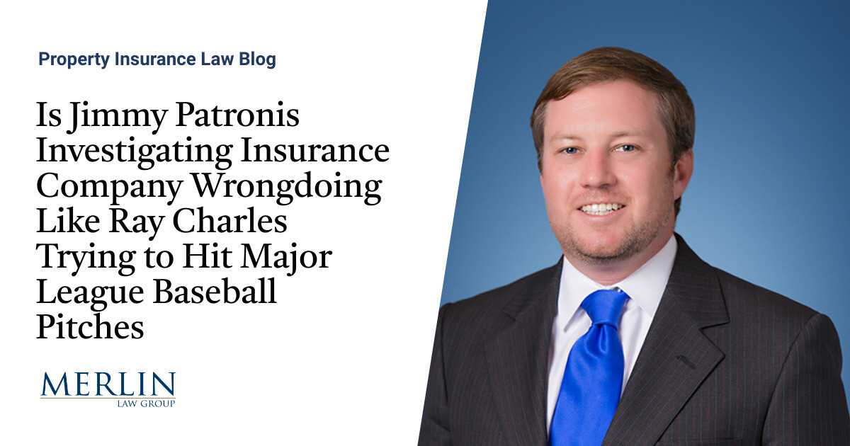 Is Jimmy Patronis Investigating Insurance Company Wrongdoing Like Ray ...