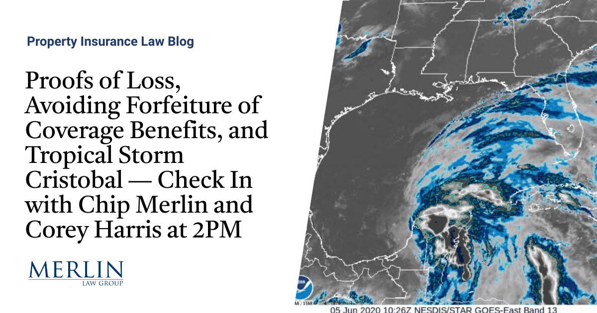 Proofs of Loss, Avoiding Forfeiture of Coverage Benefits, and Tropical ...