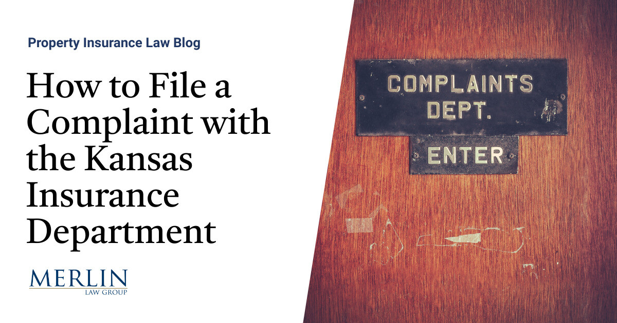 How to File a Complaint with the Kansas Insurance Department | Property ...