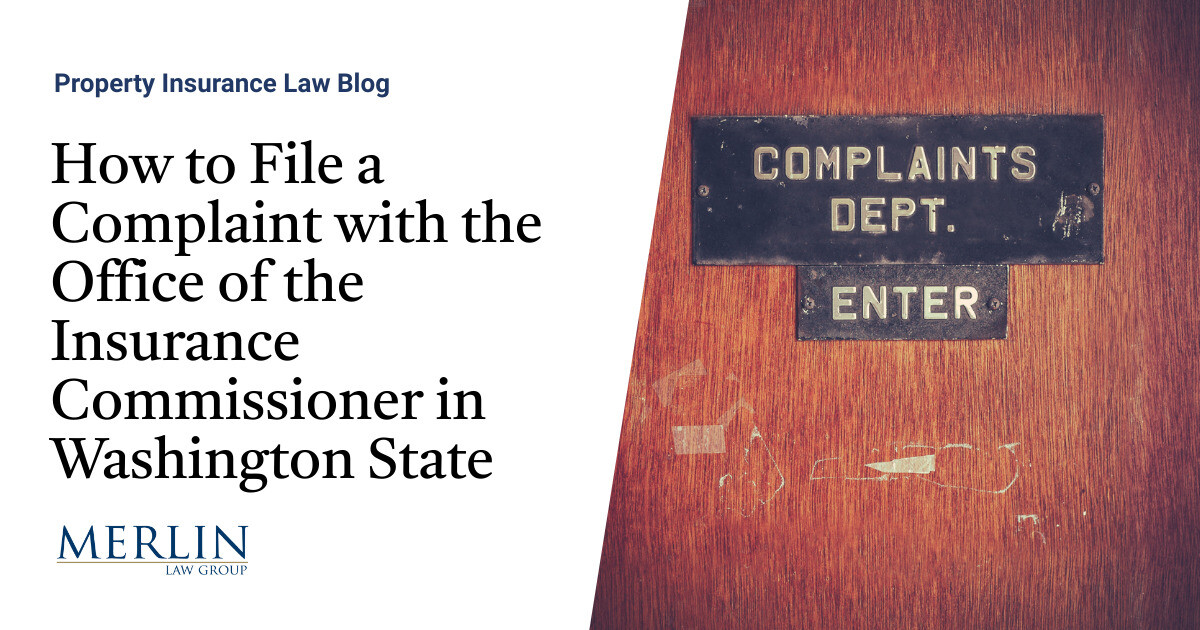 How to File a Complaint with the Office of the Insurance Commissioner ...