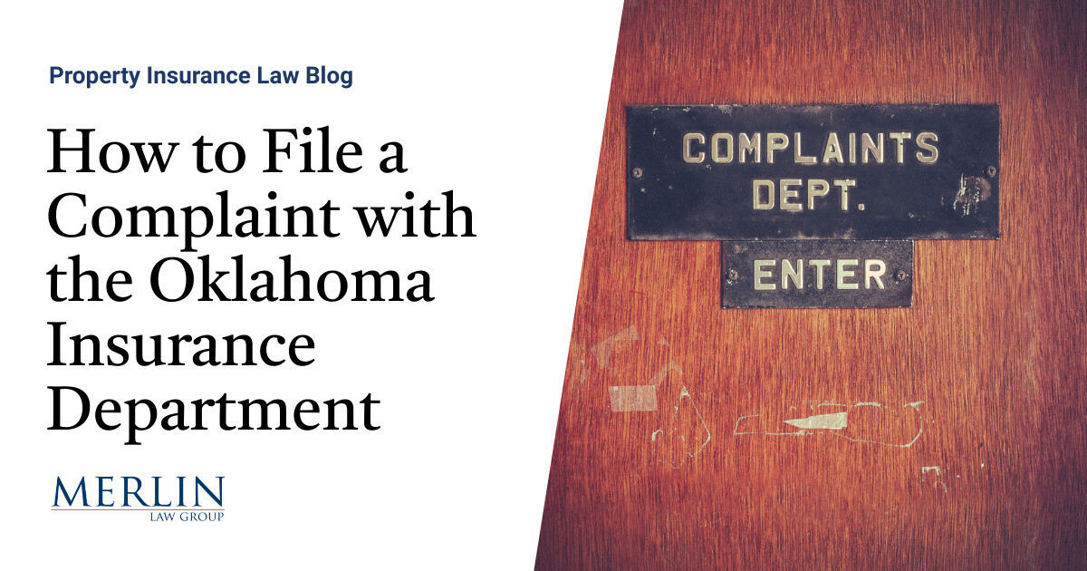 How to File a Complaint with the Oklahoma Insurance Department ...