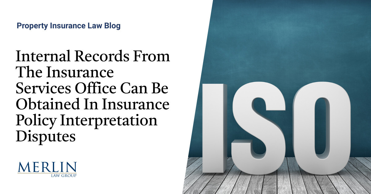 Internal Records From The Insurance Services Office Can Be Obtained In ...