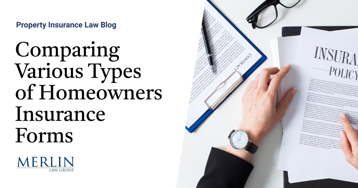 Comparing Various Types of Homeowners Insurance Forms | Property ...