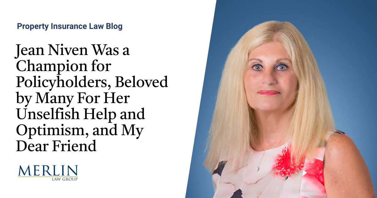 Jean Niven Was a Champion for Policyholders, Beloved by Many For Her ...