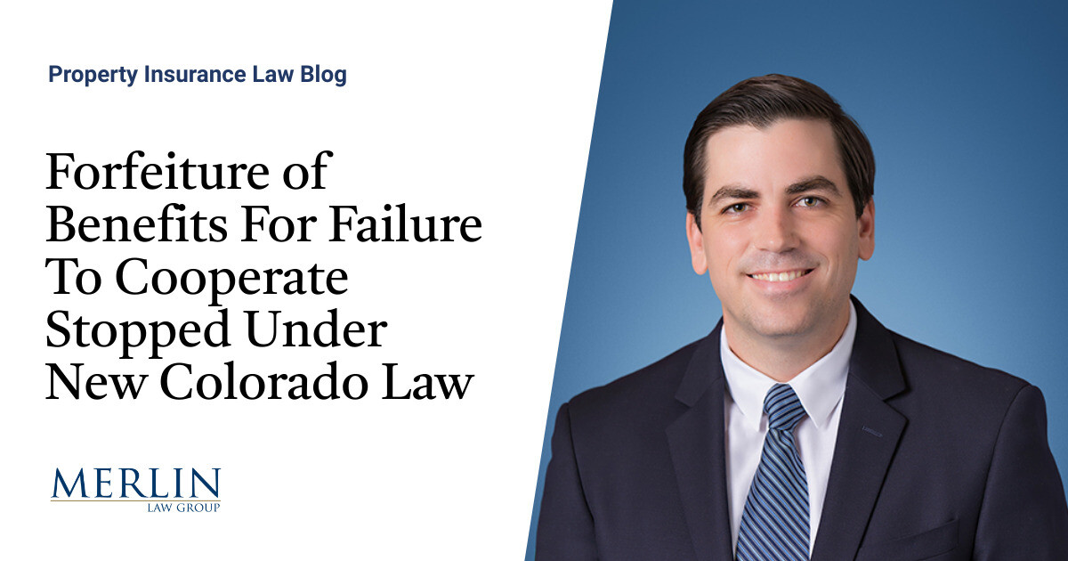 Forfeiture of Benefits For Failure To Cooperate Stopped Under New ...