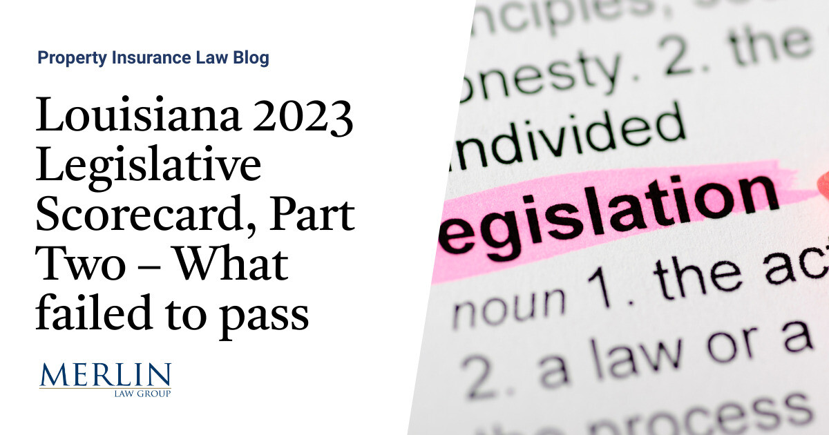 Louisiana 2023 Legislative Scorecard, Part Two – What failed to pass ...