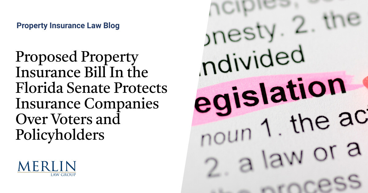 Proposed Property Insurance Bill In the Florida Senate Protects ...