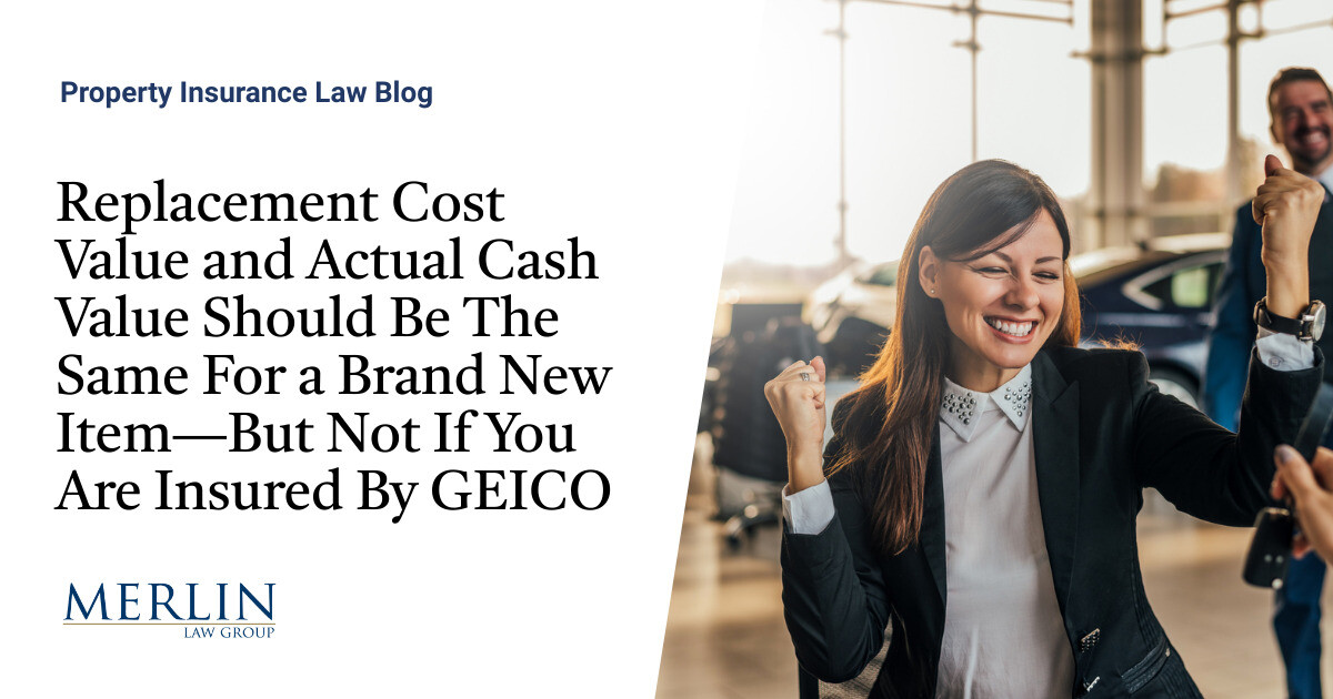 Replacement Cost Value and Actual Cash Value Should Be The Same For a ...