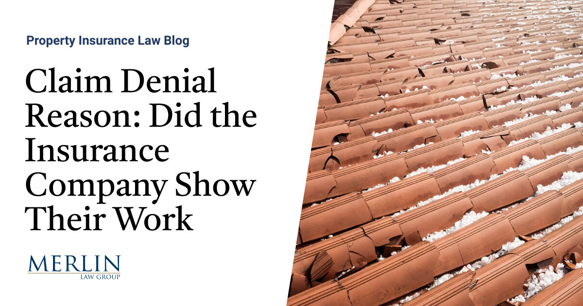 Claim Denial Reason: Did the Insurance Company Show Their Work ...