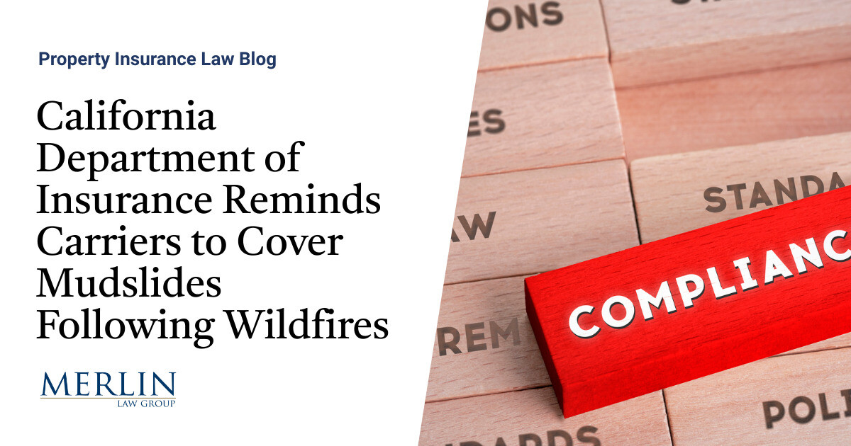 California Department of Insurance Reminds Carriers to Cover Mudslides ...
