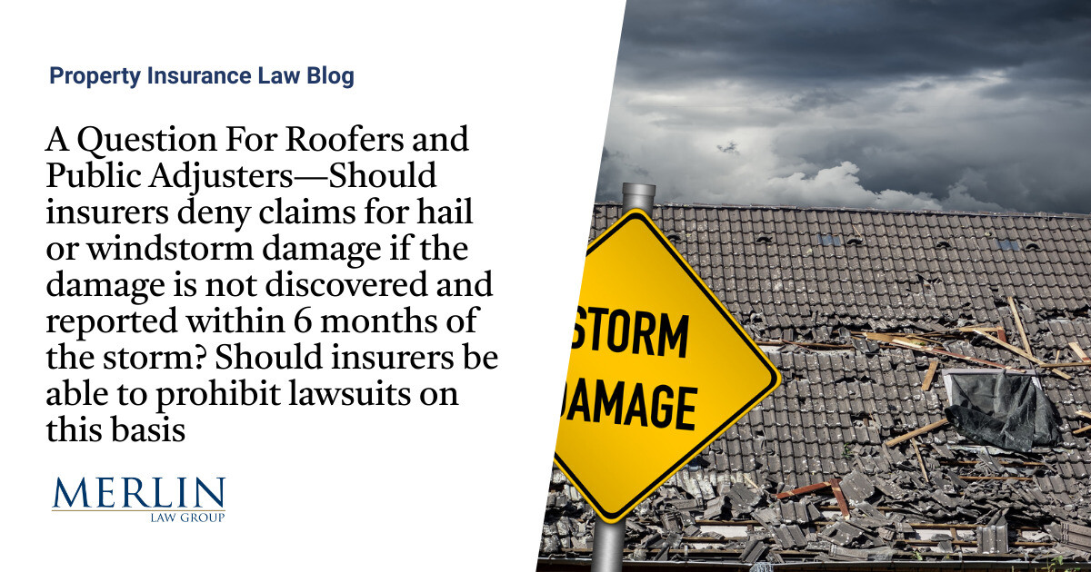 A Question For Roofers and Public Adjusters—Should insurers deny claims ...