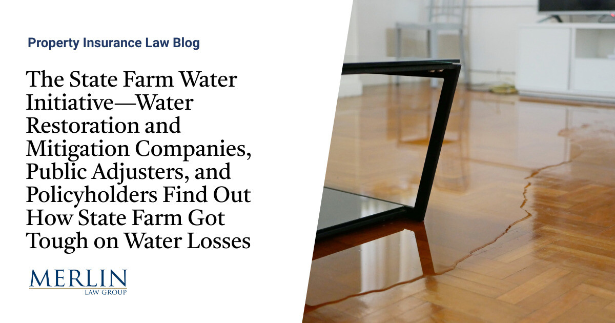 The State Farm Water Initiative—Water Restoration and Mitigation ...