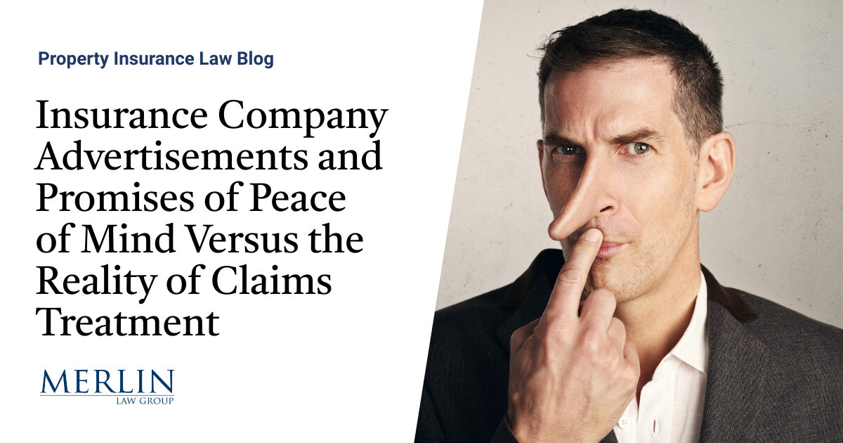 Insurance Company Advertisements and Promises of Peace of Mind Versus ...