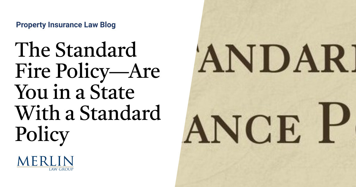 The Standard Fire Policy—Are You in a State With a Standard Policy ...