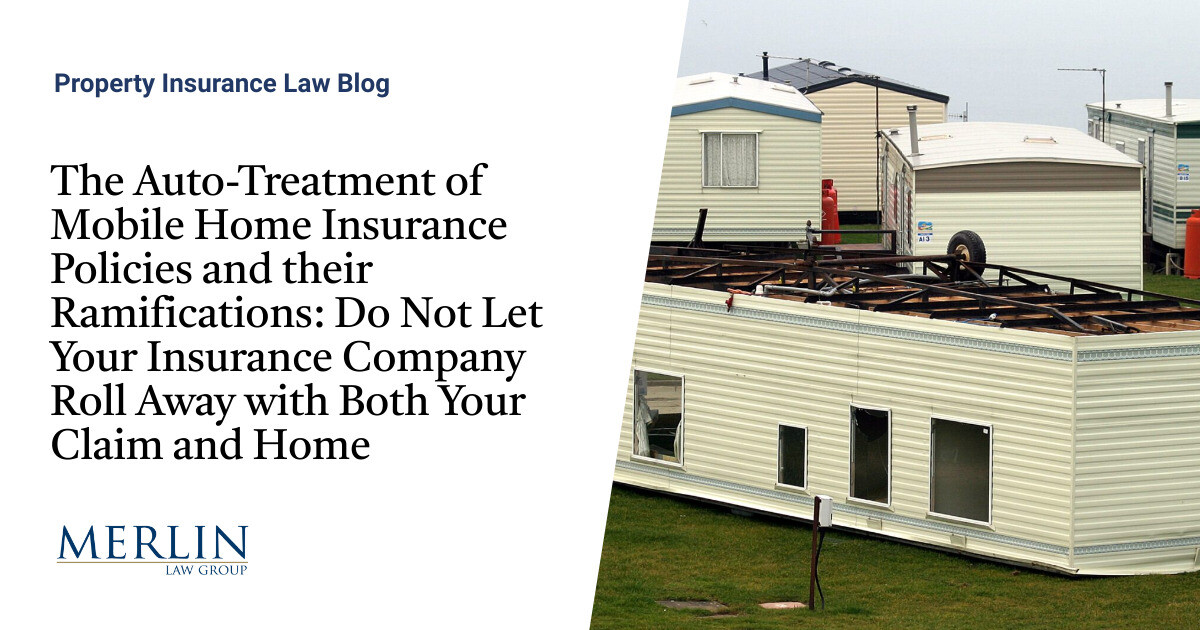 The Auto-Treatment of Mobile Home Insurance Policies and their ...
