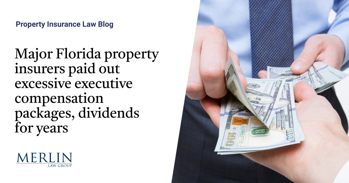 Major Florida property insurers paid out excessive executive ...