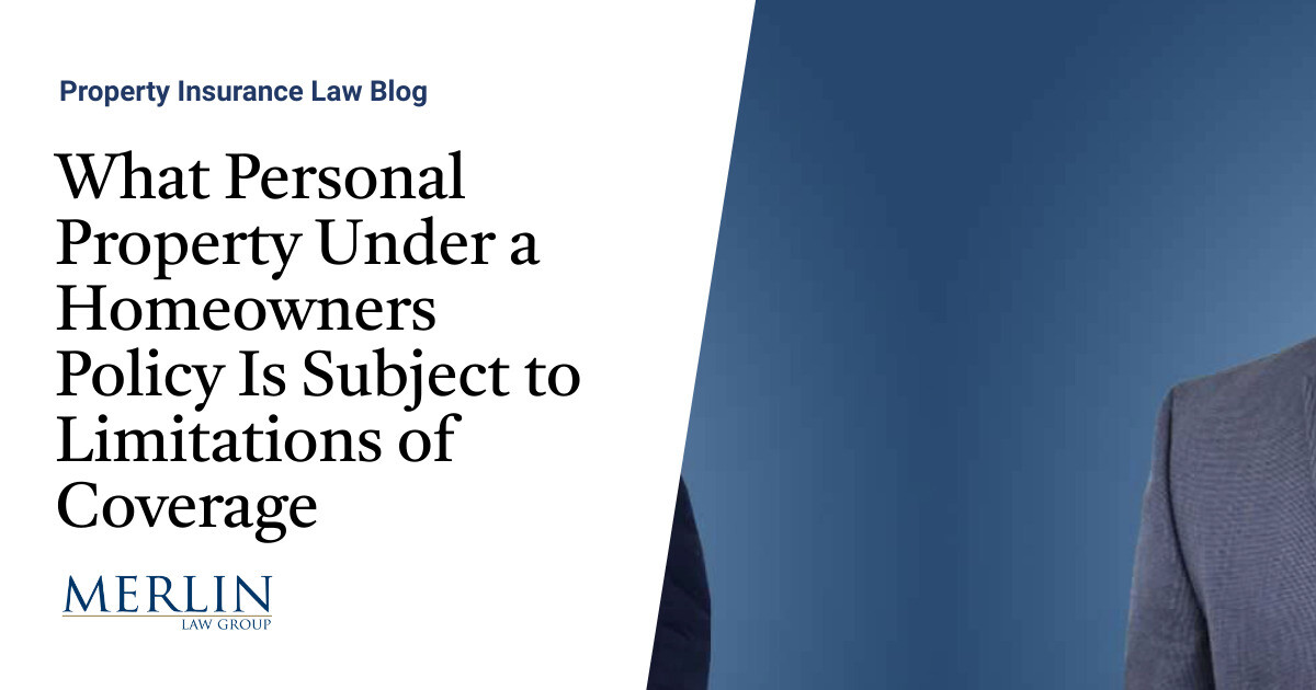 What Personal Property Under a Homeowners Policy Is Subject to ...