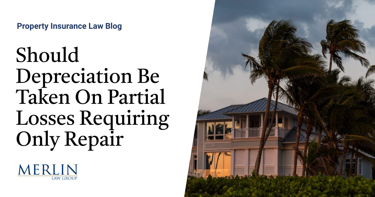 Should Depreciation Be Taken On Partial Losses Requiring Only Repair ...