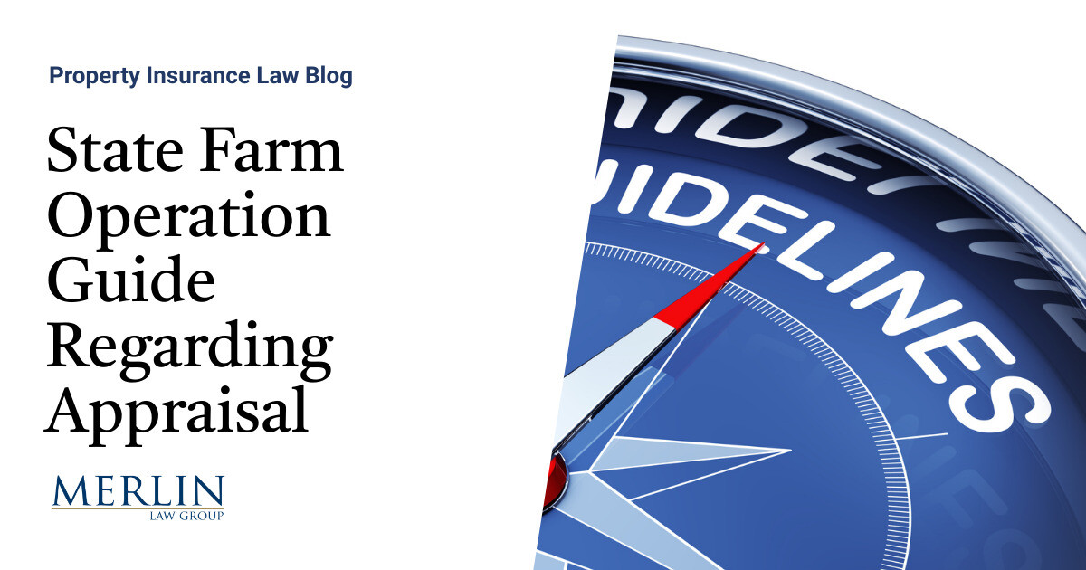 State Farm Operation Guide Regarding Appraisal | Property Insurance ...