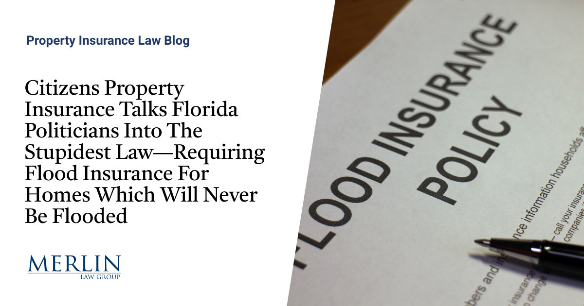 Citizens Property Insurance Talks Florida Politicians Into The ...