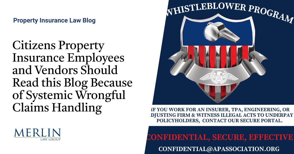 Citizens Property Insurance Employees and Vendors Should Read this Blog ...