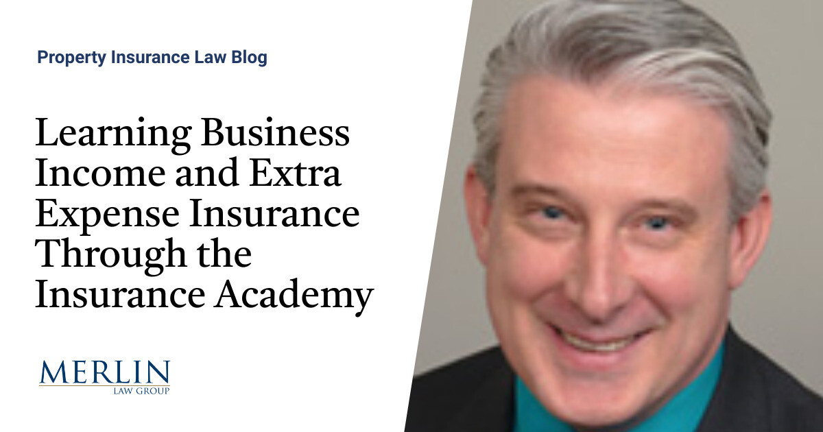 Learning Business Income and Extra Expense Insurance Through the ...