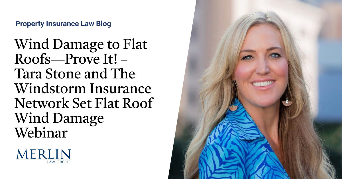 Wind Damage to Flat Roofs—Prove It! – Tara Stone and The Windstorm Insurance Network Set Flat ...