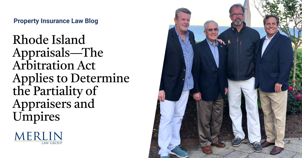 Rhode Island Appraisals—The Arbitration Act Applies to Determine the ...