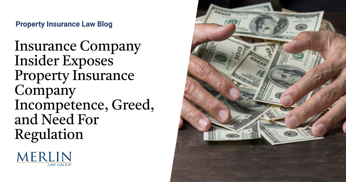Insurance Company Insider Exposes Property Insurance Company ...