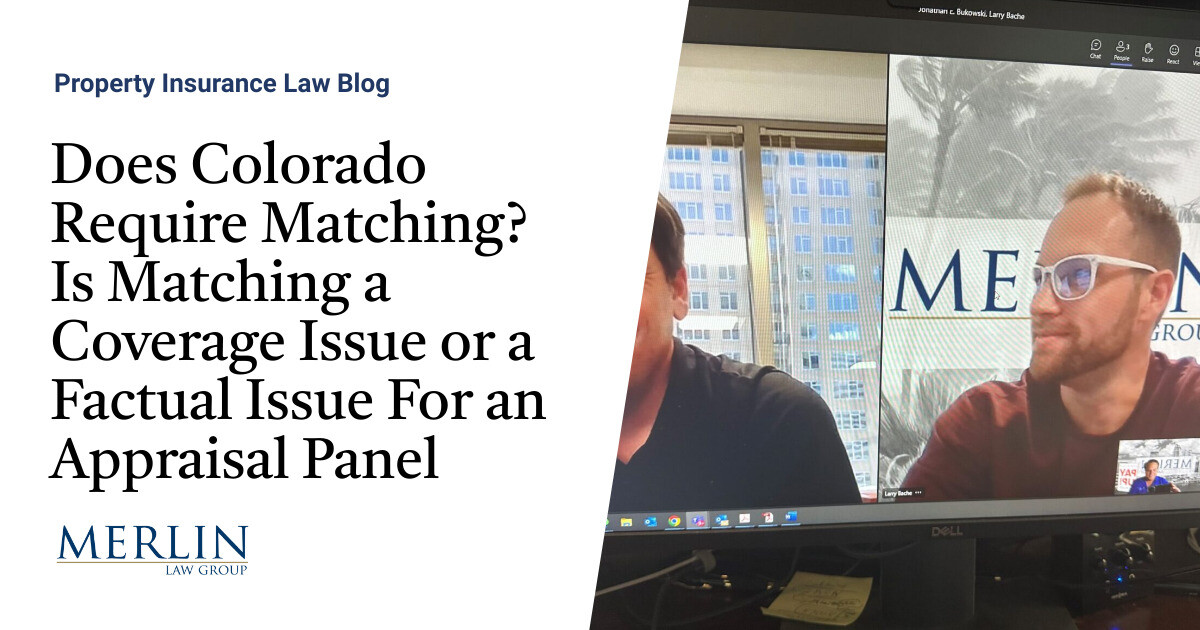Does Colorado Require Matching? Is Matching a Coverage Issue or a ...