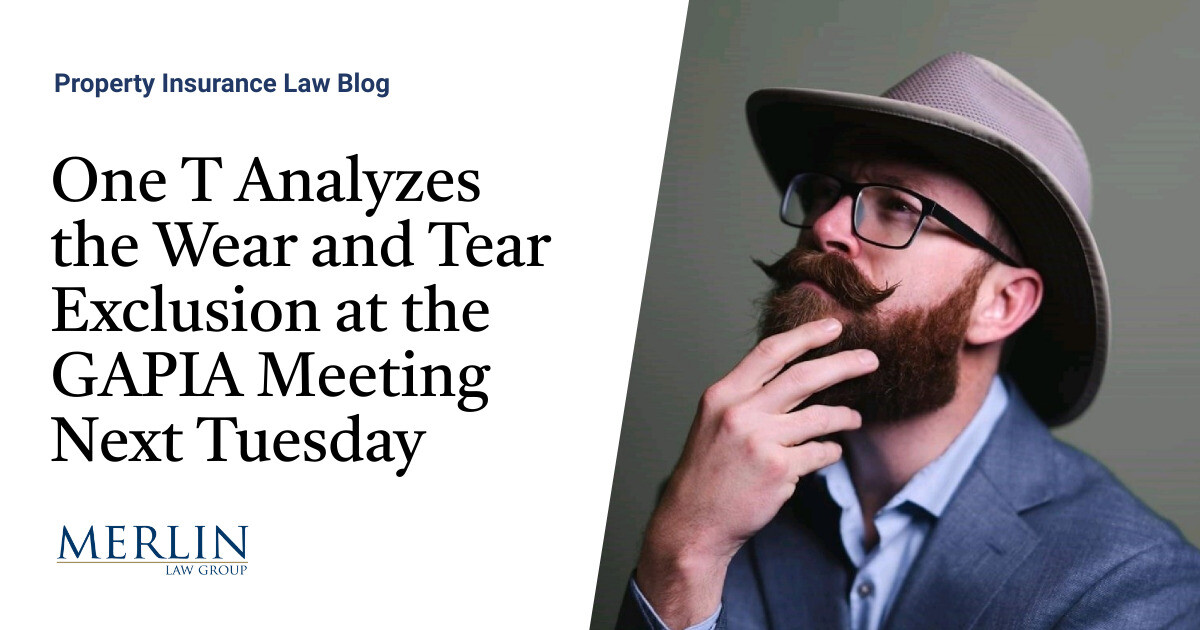 One T Analyzes the Wear and Tear Exclusion at the GAPIA Meeting Next ...