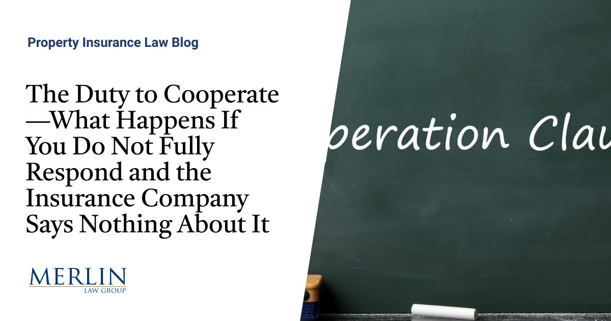 The Duty to Cooperate—What Happens If You Do Not Fully Respond and the ...
