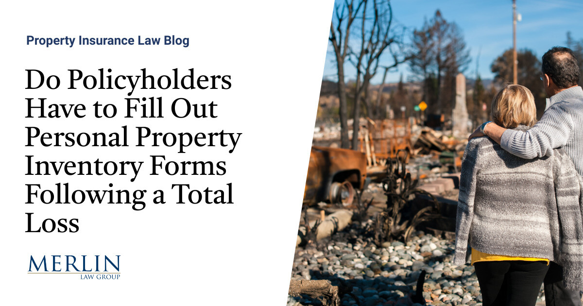 Do Policyholders Have to Fill Out Personal Property Inventory Forms ...
