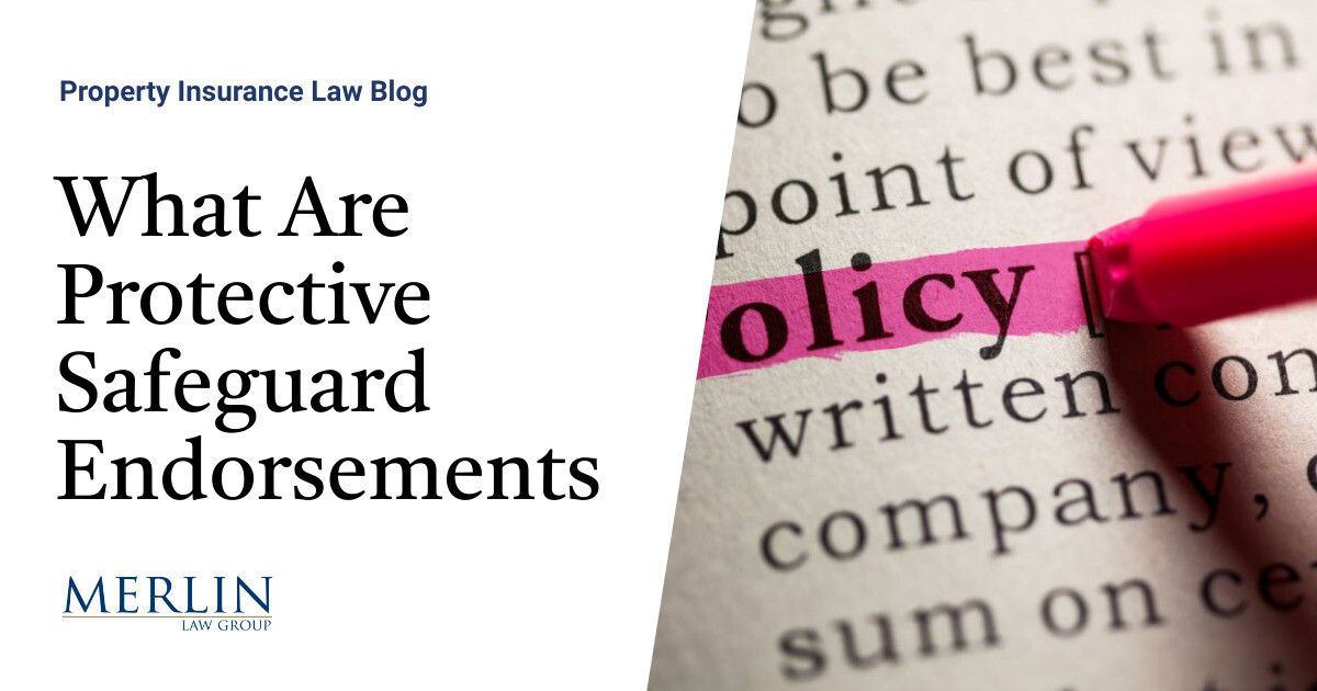 What Are Protective Safeguard Endorsements?