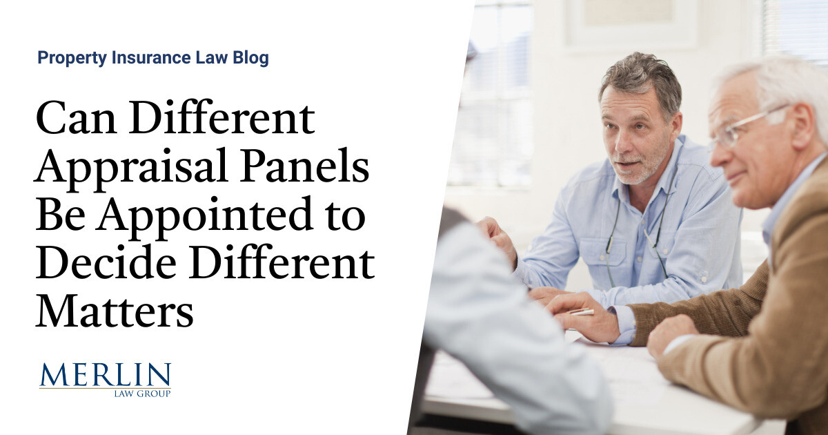Can Different Appraisal Panels Be Appointed to Decide Different Matters ...