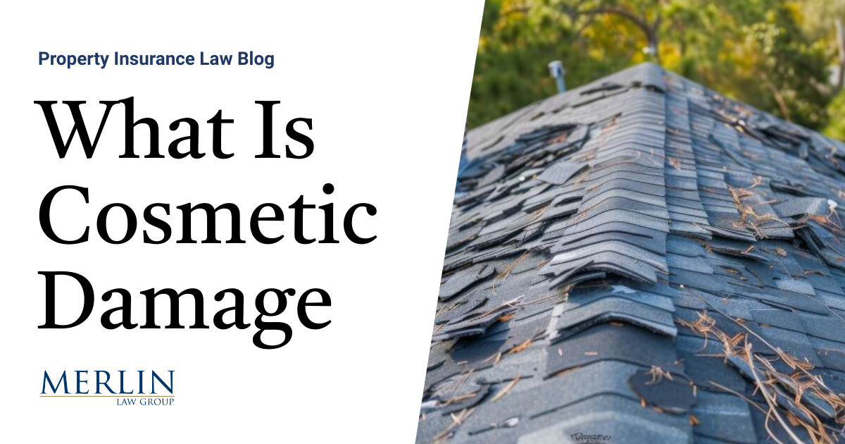 What Is Cosmetic Damage? | Property Insurance Coverage Law Blog