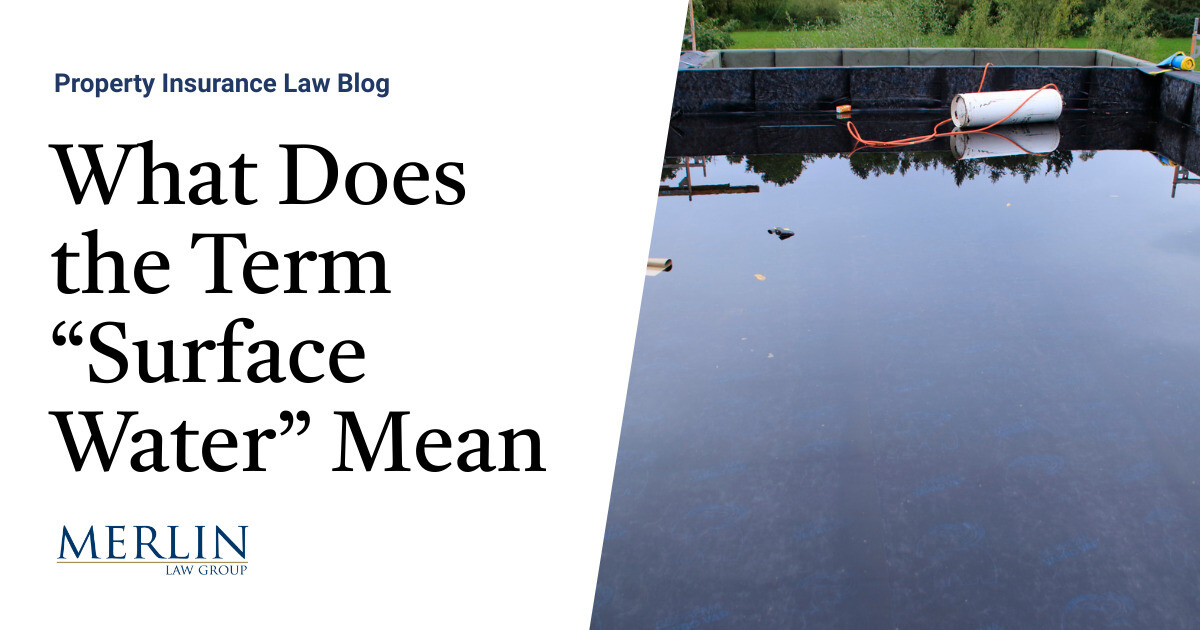 What Does the Term “Surface Water” Mean? Massachusetts Rules the Term ...
