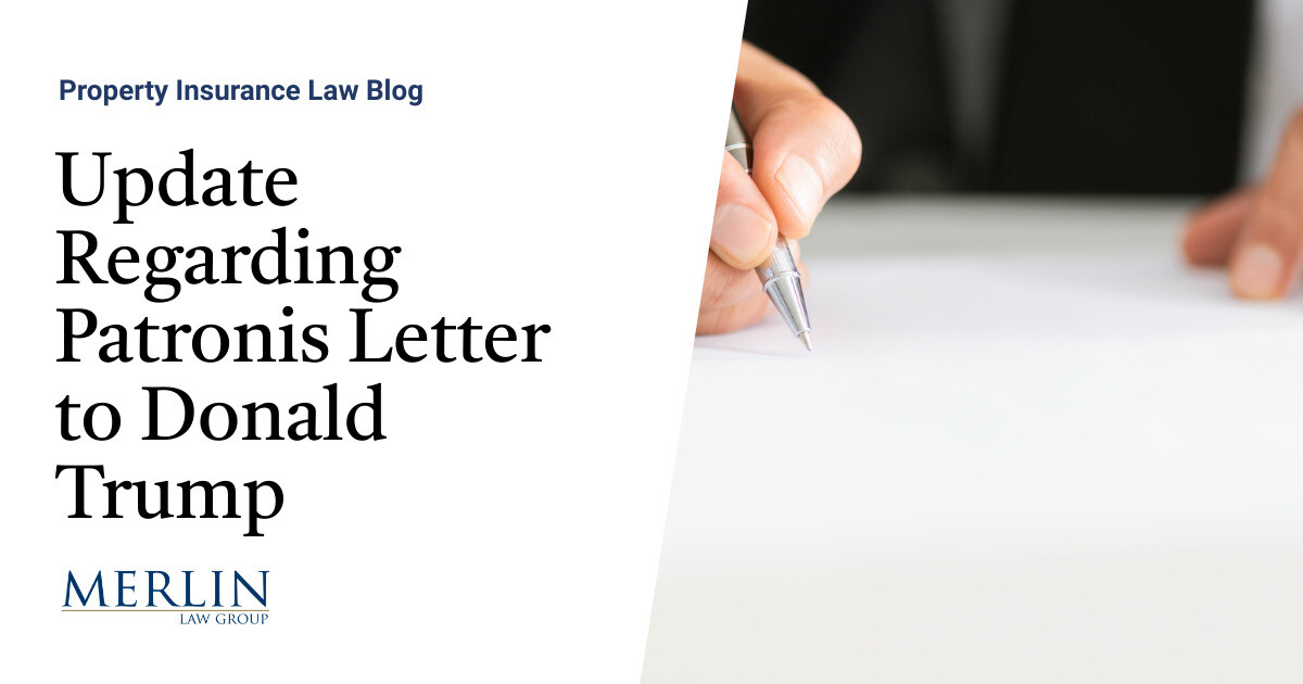 Replace Relating to Patronis Letter to Donald Trump - “Smart Credit ...